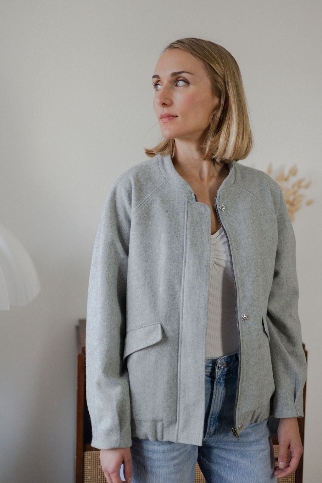 Pretty Sewing Kit - Heather Grey Harper Jacket | Joli Lab