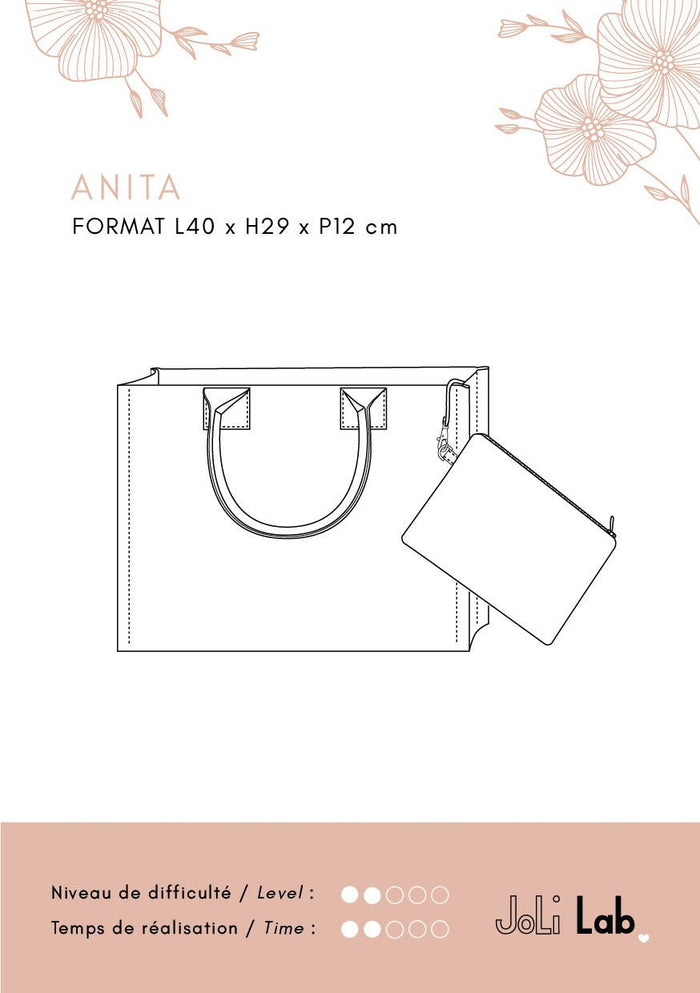 Cabas Anita - Patron Couture PDF ou Pochette - Joli Lab | Joli Lab